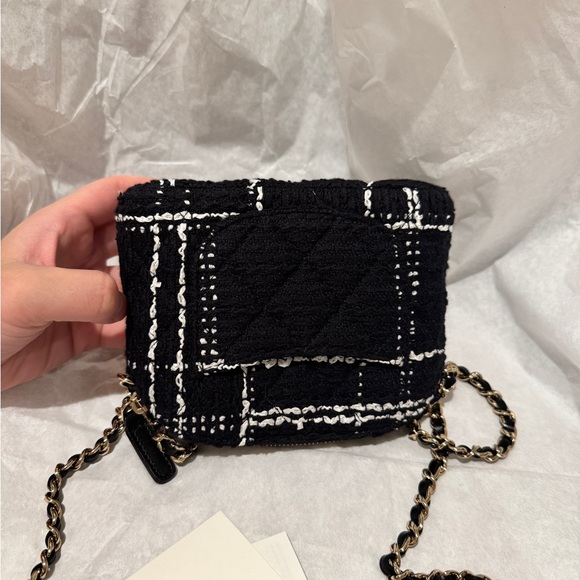 CHANEL | Bags | Chanel Black And White Tweed Mini Bag | Poshmark